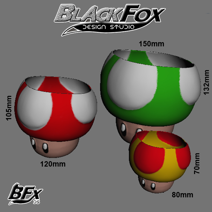 OBJ file Mushroom Pot Mario Bros 3 size 🍄・3D printing idea to download ...