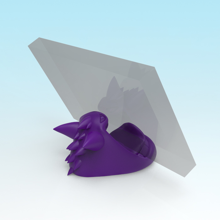 STL file Gengar Gigamax Holder wall Nintendo 50・3D printer design to ...