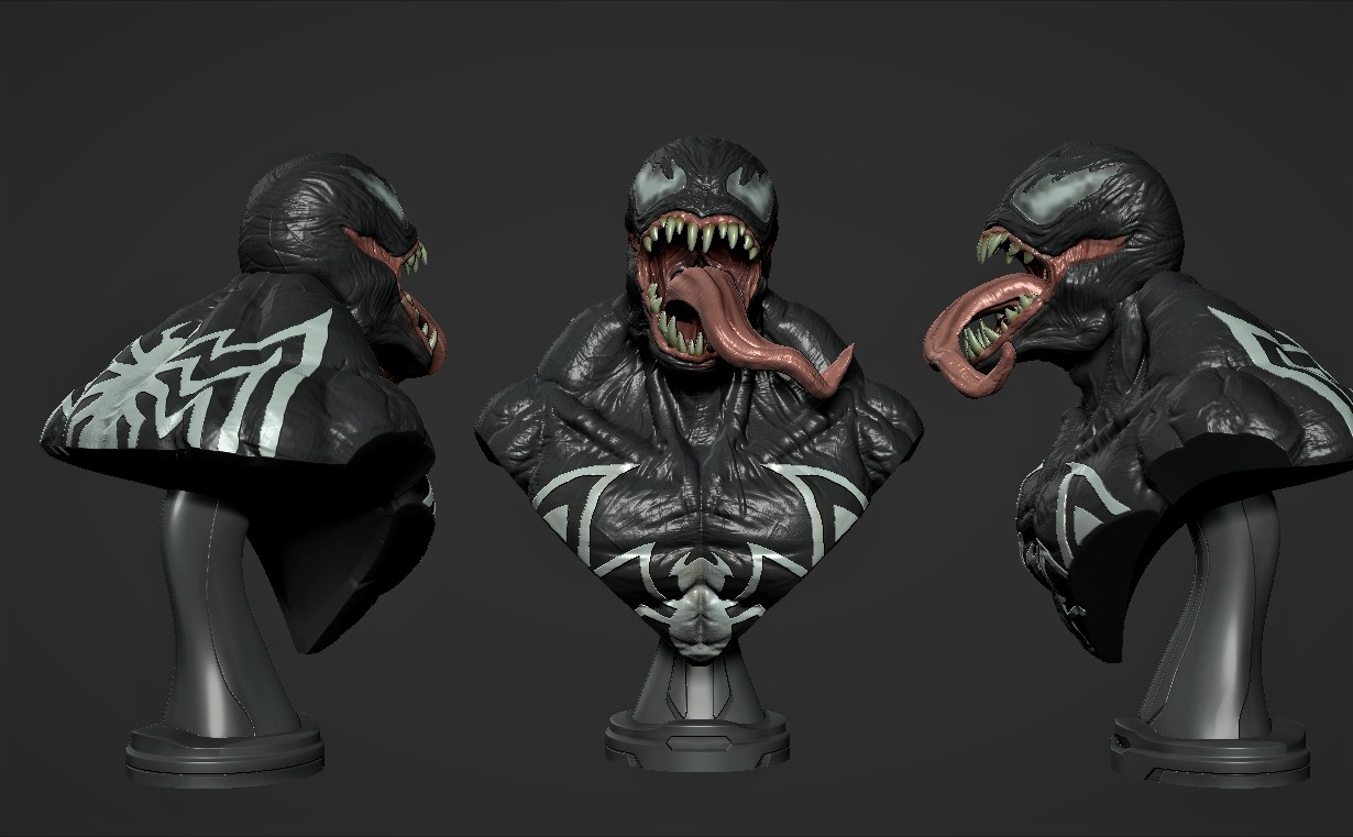 STL file Venom Bust・3D printer model to download・Cults