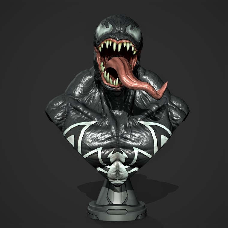 STL file Venom Bust・3D printer model to download・Cults