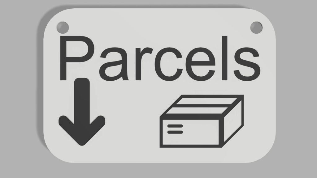 Free 3D file Parcel Sign to affoid contact with the Post Officer. # ...