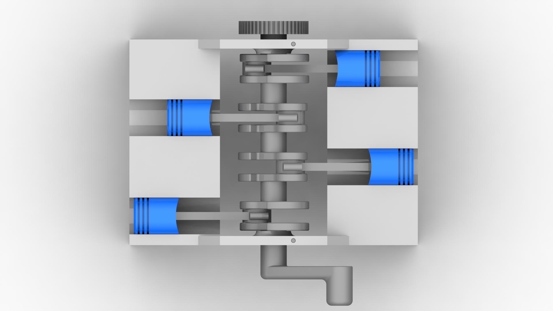 STL file 4 cylinder Boxer engine model・3D printing idea to download・Cults