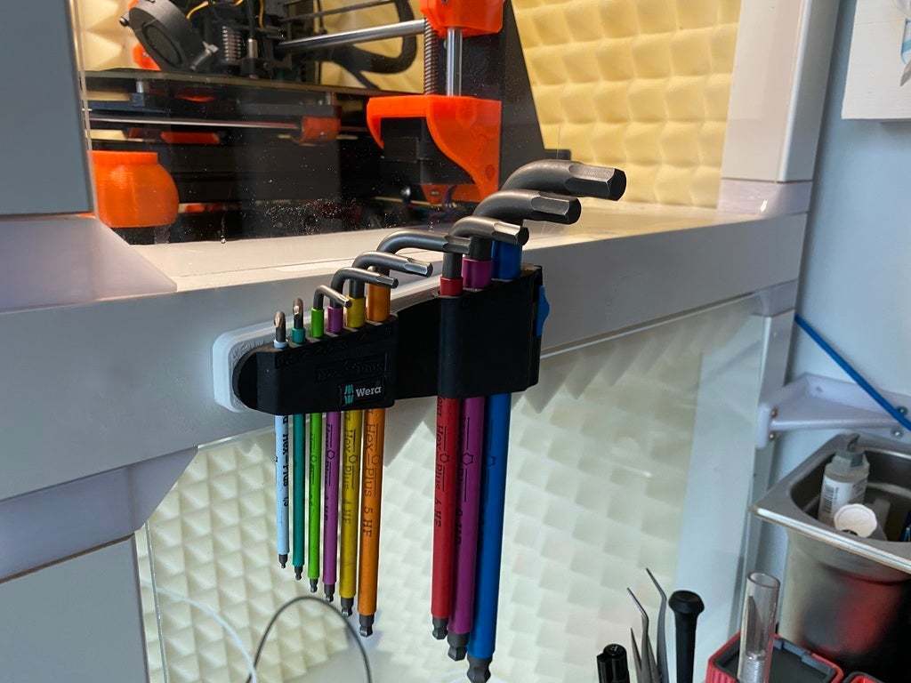 Fichier STL gratuit Support mural pour WERA Clé Allen HexPlus・Plan à ...