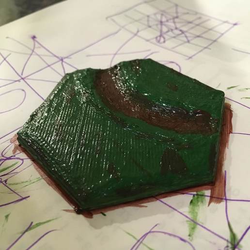 Download free STL file River tile for board games • 3D print template ...