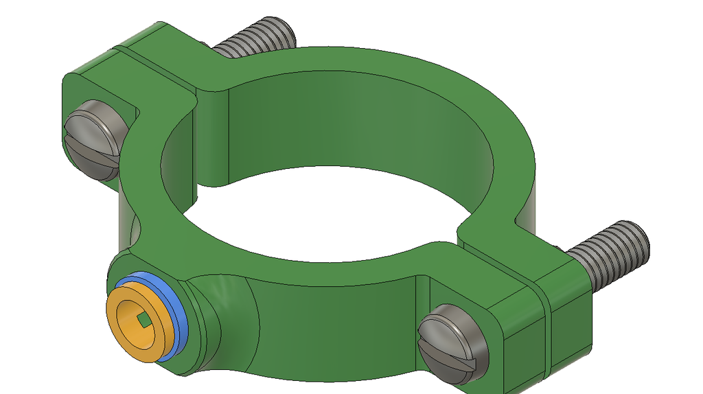 STL file RO Water 40mm Drain Waste Water Pipe Clamp for 1/4" Quick ...