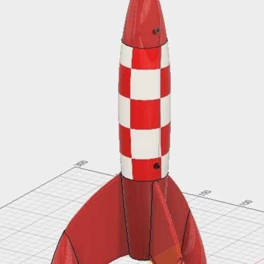 Download STL file Tintin Rocket • 3D printable object ・ Cults