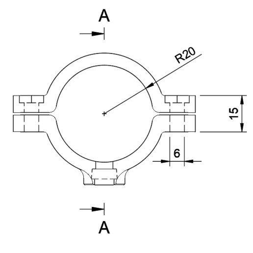 Download free STL file RO Water 40mm Drain Waste Water Pipe Clamp for 1 ...
