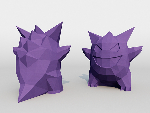 Free 3D file Gengar LowPoly・3D printable model to download・Cults