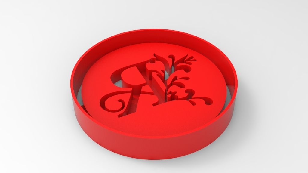 Free STL file R letter stamp cookie foundant stamp letter R porcelain ...