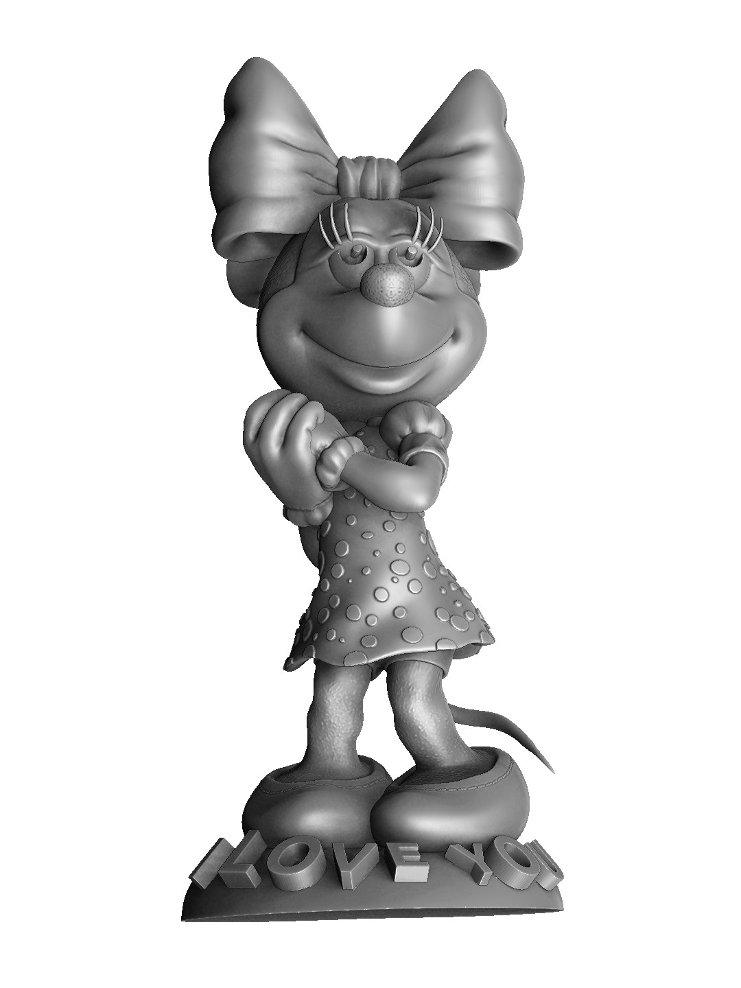 Archivo STL Minnie mouse love 3d imprimible stl 🐁・Diseño de impresión ...
