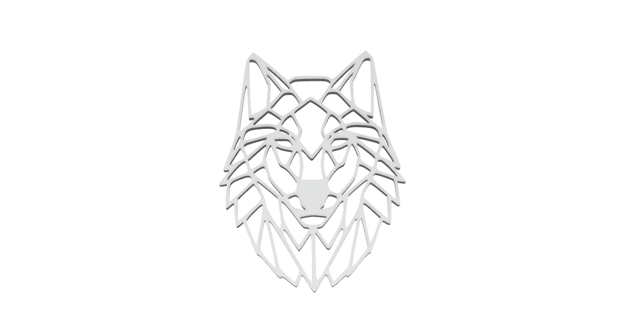 STL file Lobo 2D 🐺・Template to download and 3D print・Cults
