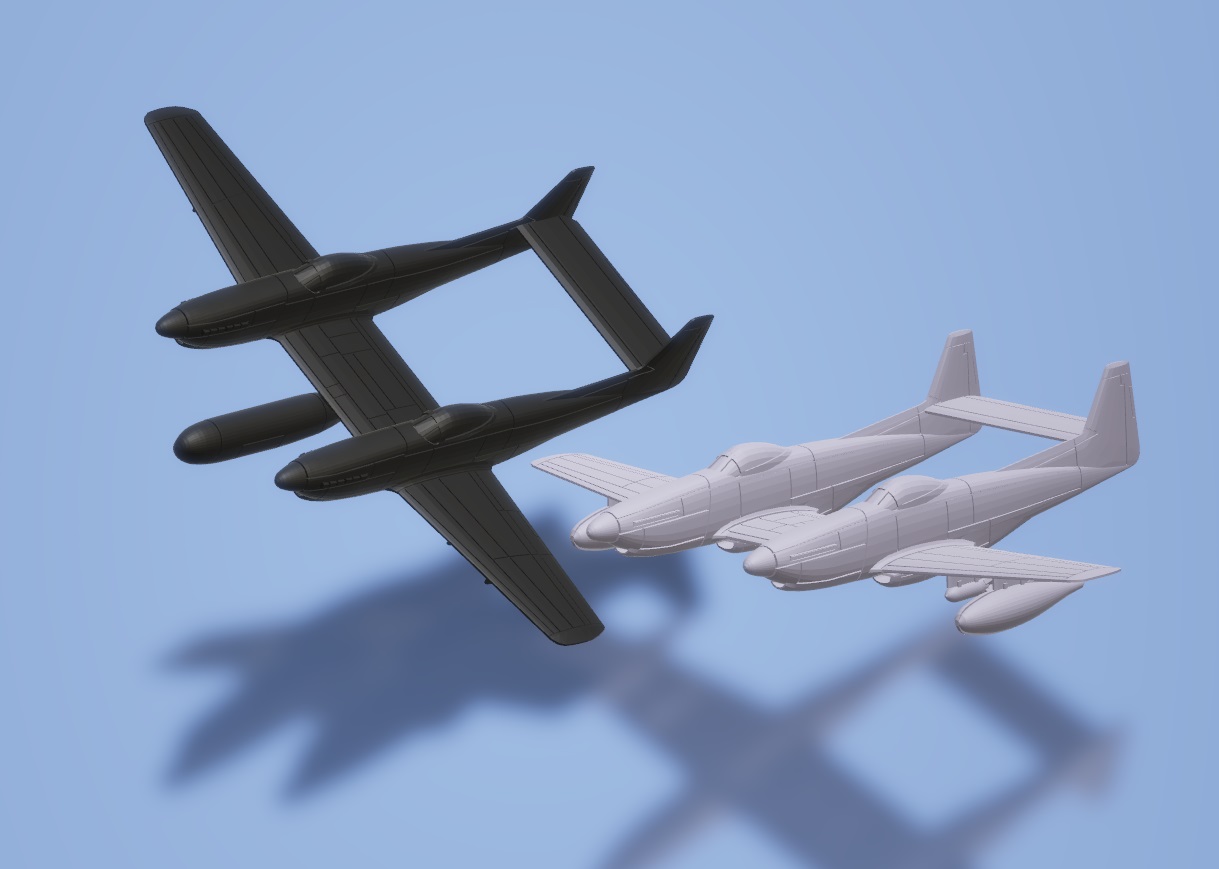 STL file 1:200 North American F-82 Twin Mustang 🐎・3D printable model to ...