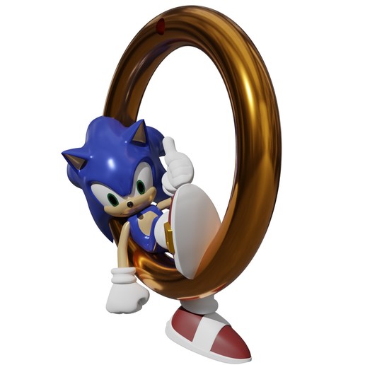 Download STL file Sonic 3D print model • Design to 3D print ・ Cults