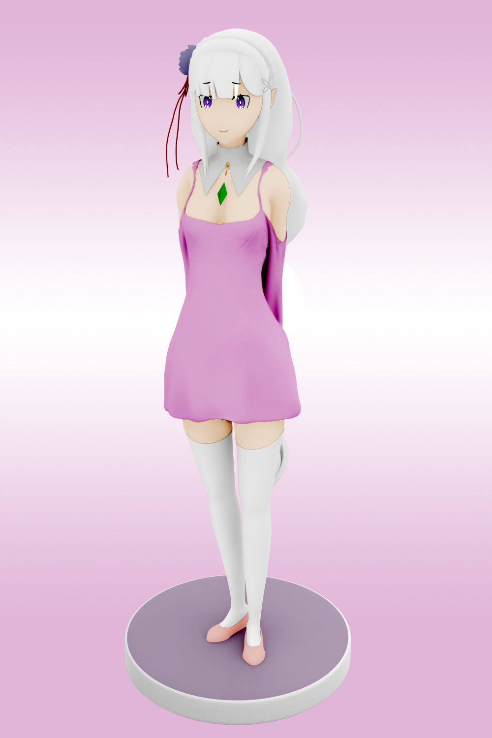 Archivo STL RE ZERO EMILIA ANIME GIRL 3D PRINT 👧・Diseño de impresora 3D ...