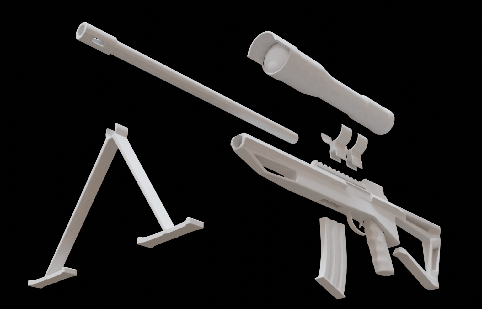 Descargar archivo STL Sniper Rifle Separate parts 3D print model ...