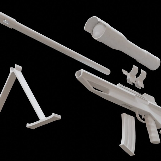 Download STL files Sniper Rifle Separate parts 3D print model ・ Cults