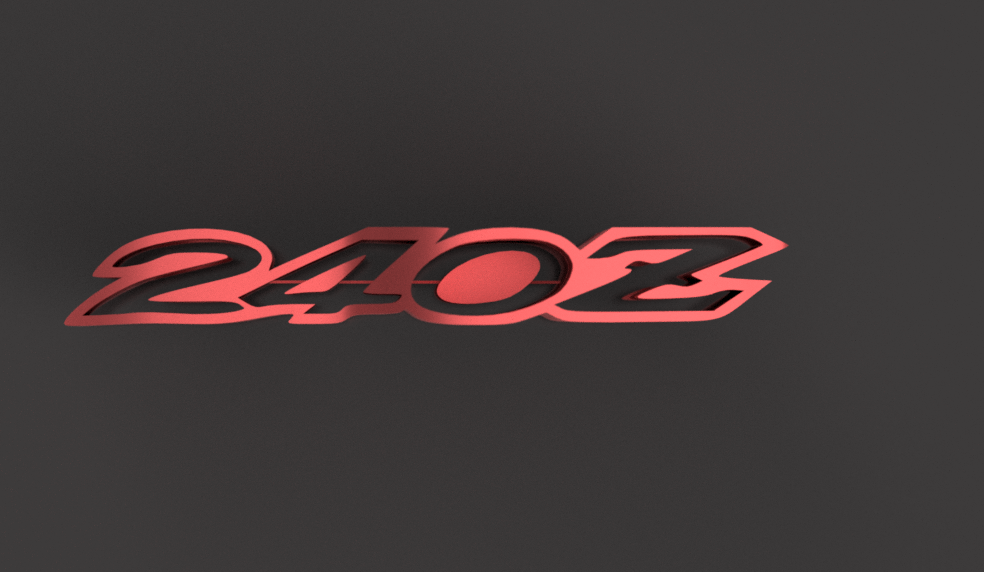 STL file Nissan 240 Z Logo and Silhouette・3D print design to download・Cults