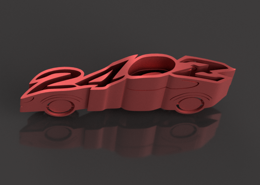 STL file Nissan 240 Z Logo and Silhouette・3D print design to download・Cults