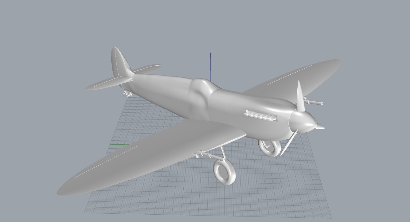 STL file Supermarine Spitfire MkVb 3D Print・Design to download and 3D ...