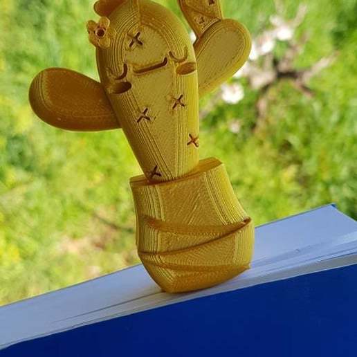 Download STL file Happy Cactus Bookmark 3D • 3D printing model ・ Cults