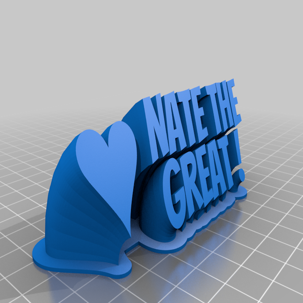 Free STL file Nate_Name_plate・Design to download and 3D print・Cults