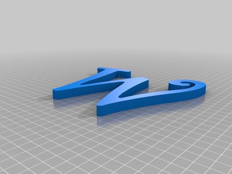 Free STL file Stylish W for Craft Project・3D printer design to download ...