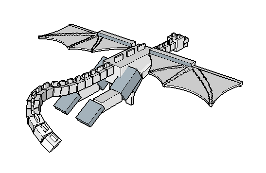 STL file Dragon of the End - Minecraft・3D print design to download・Cults