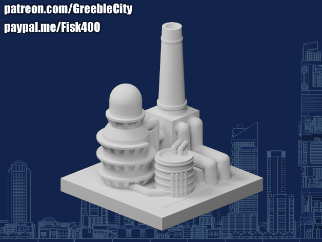 Free STL file GreebleCity: Oil Refinery・3D printing model to download・Cults