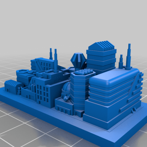 Download free STL file GreebleCity Cyberpunk: Futuristic Greeble IV ・ Cults
