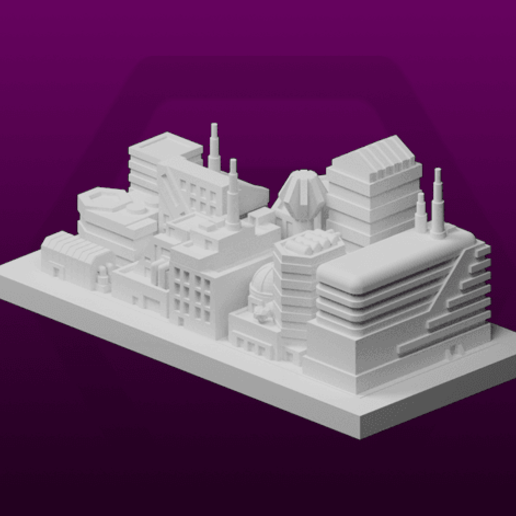 Download free STL file GreebleCity Cyberpunk: Futuristic Greeble IV ・ Cults