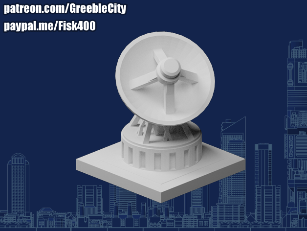 Free STL file GreebleCity: Radar Dish・3D print object to download・Cults
