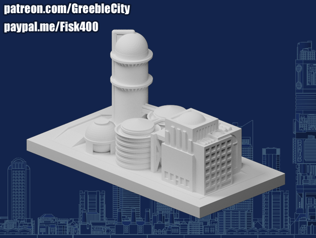 Free STL file GreebleCity: Refinery・3D printing idea to download・Cults