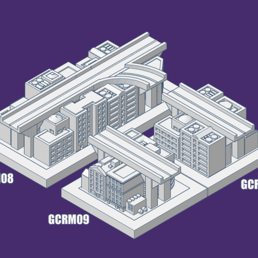 Download free STL file GreebleCity Set 06: Road Map • 3D printing ...