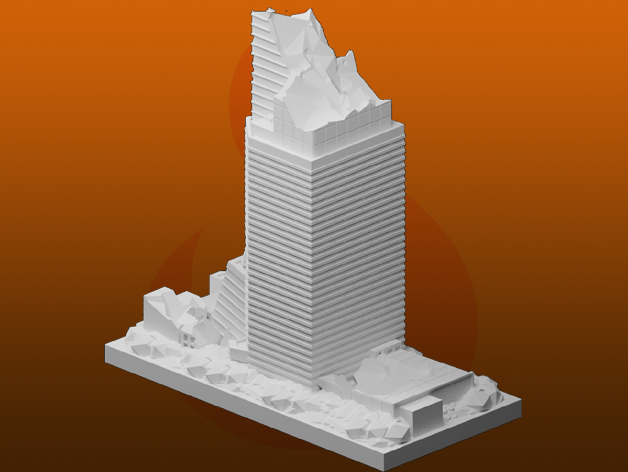 Free STL file GreebleCity Ruins: Skyscraper VII・Design to download and ...