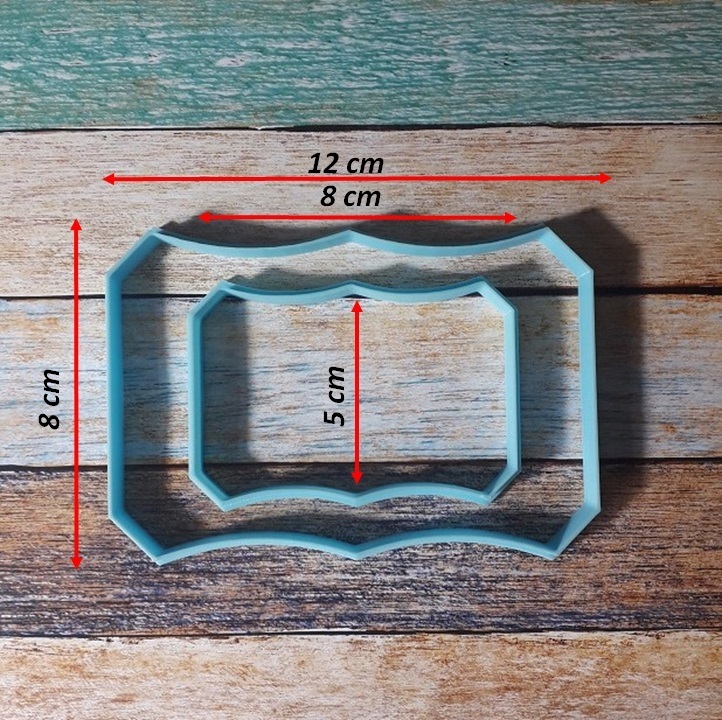 Бесплатный STL файл Label cookie cutter Kit x 2- Label cutters 06 ...