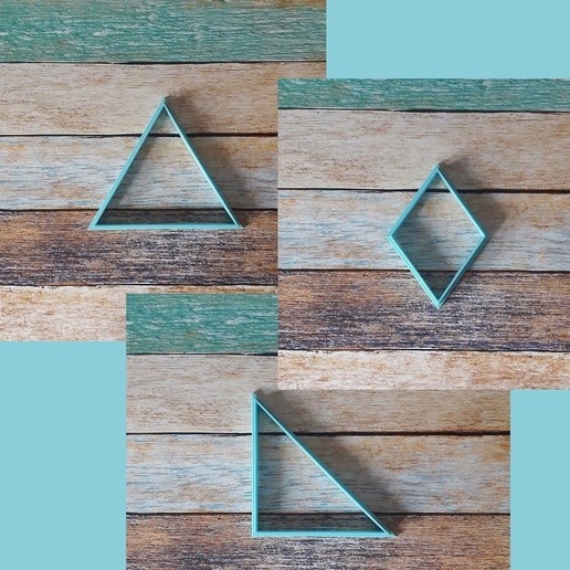 Download STL file Cookie geometric shapes cutters - Geometric cutters ...