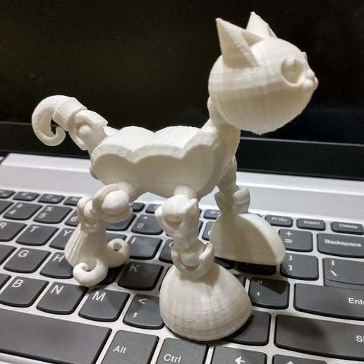 Download free STL file Klicket Kat - poseable cat figurine toy • 3D ...