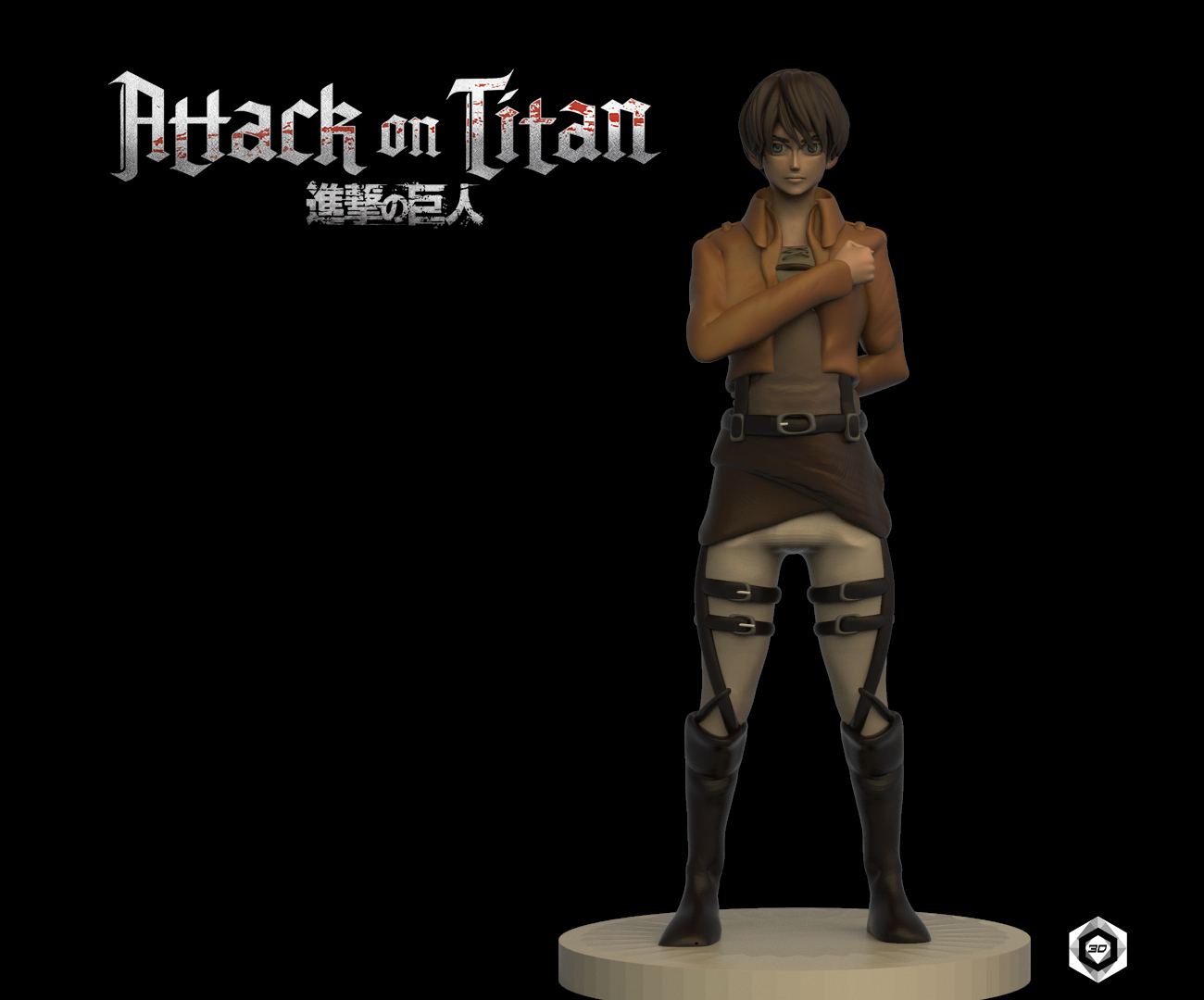 STL file Eren- Attack On titan 👾・3D printer design to download・Cults