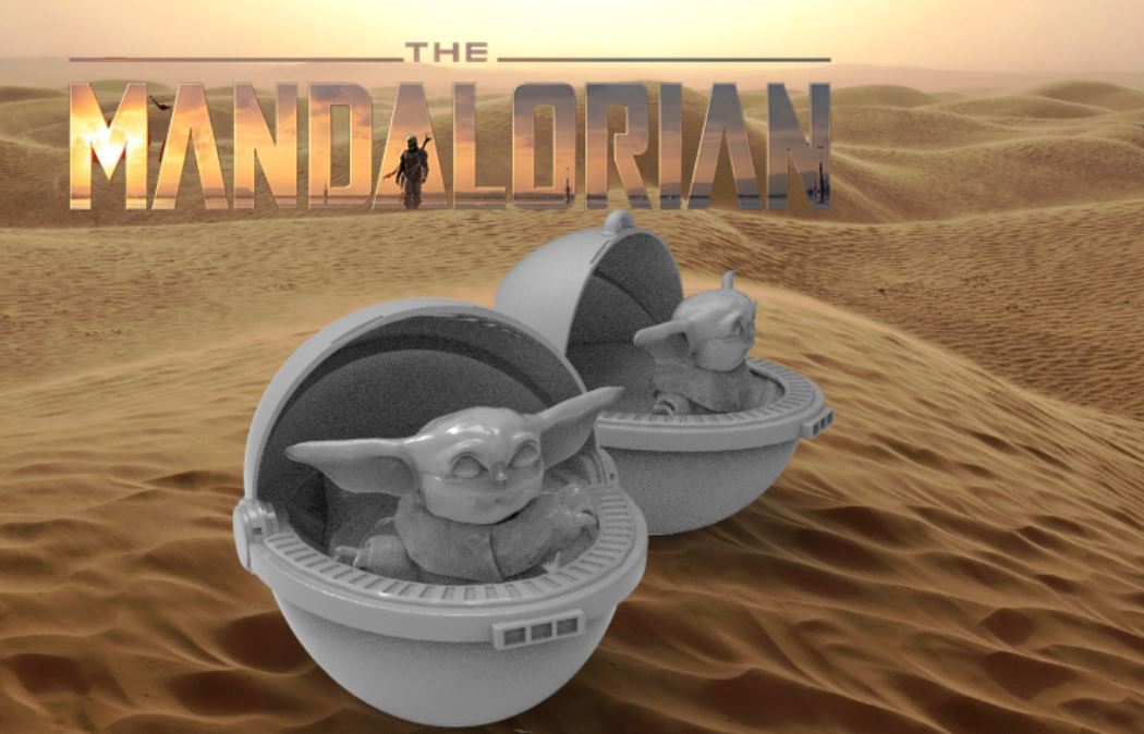 Descargar archivo OBJ BABY YODA MANDALORIAN • Modelo para la impresora ...