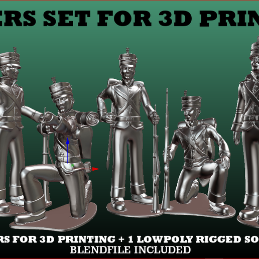 Download STL file Soldier Set • Template to 3D print ・ Cults