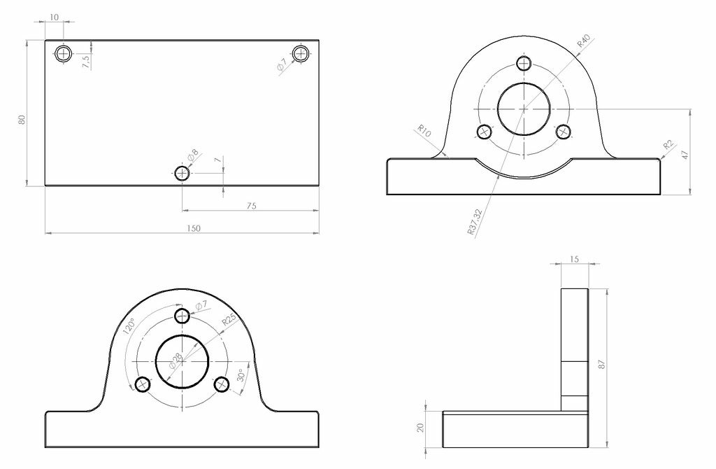 Free STL file Bosh 058 motor support + coupling・3D printable design to ...