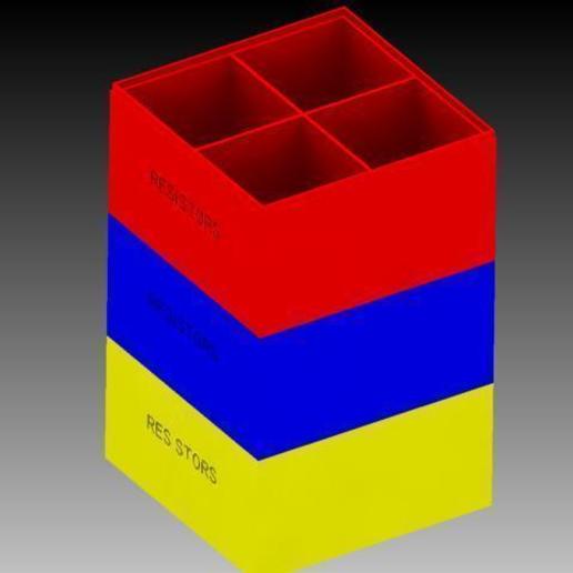 Download free STL file Stackable Parts Bin • 3D printable template ・ Cults