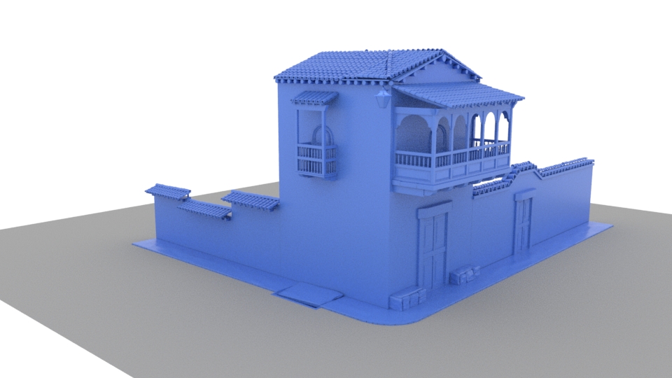 OBJ file Colonial House・3D printable model to download・Cults