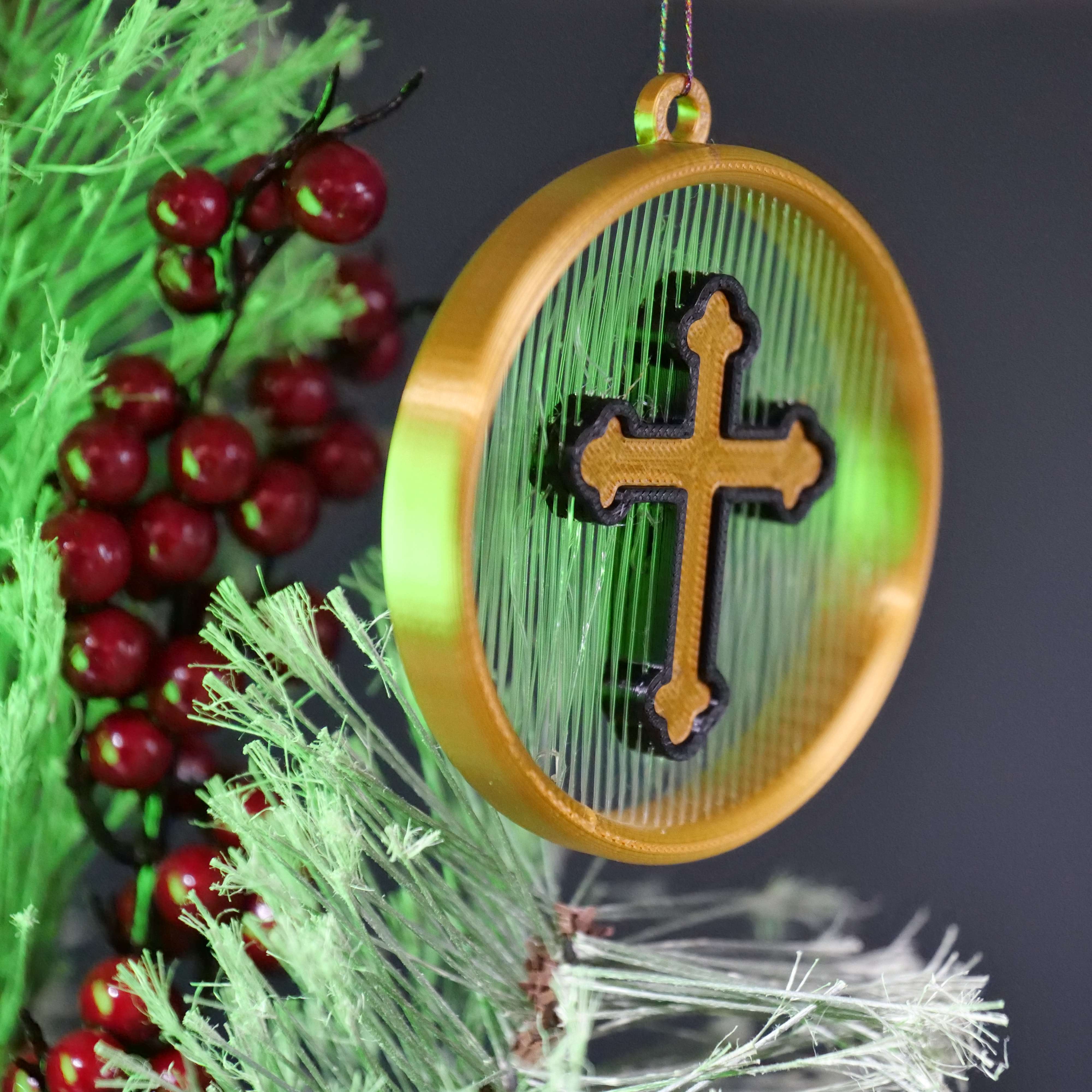 Free STL file Suspended Cross Ornament・Design to download and 3D print ...