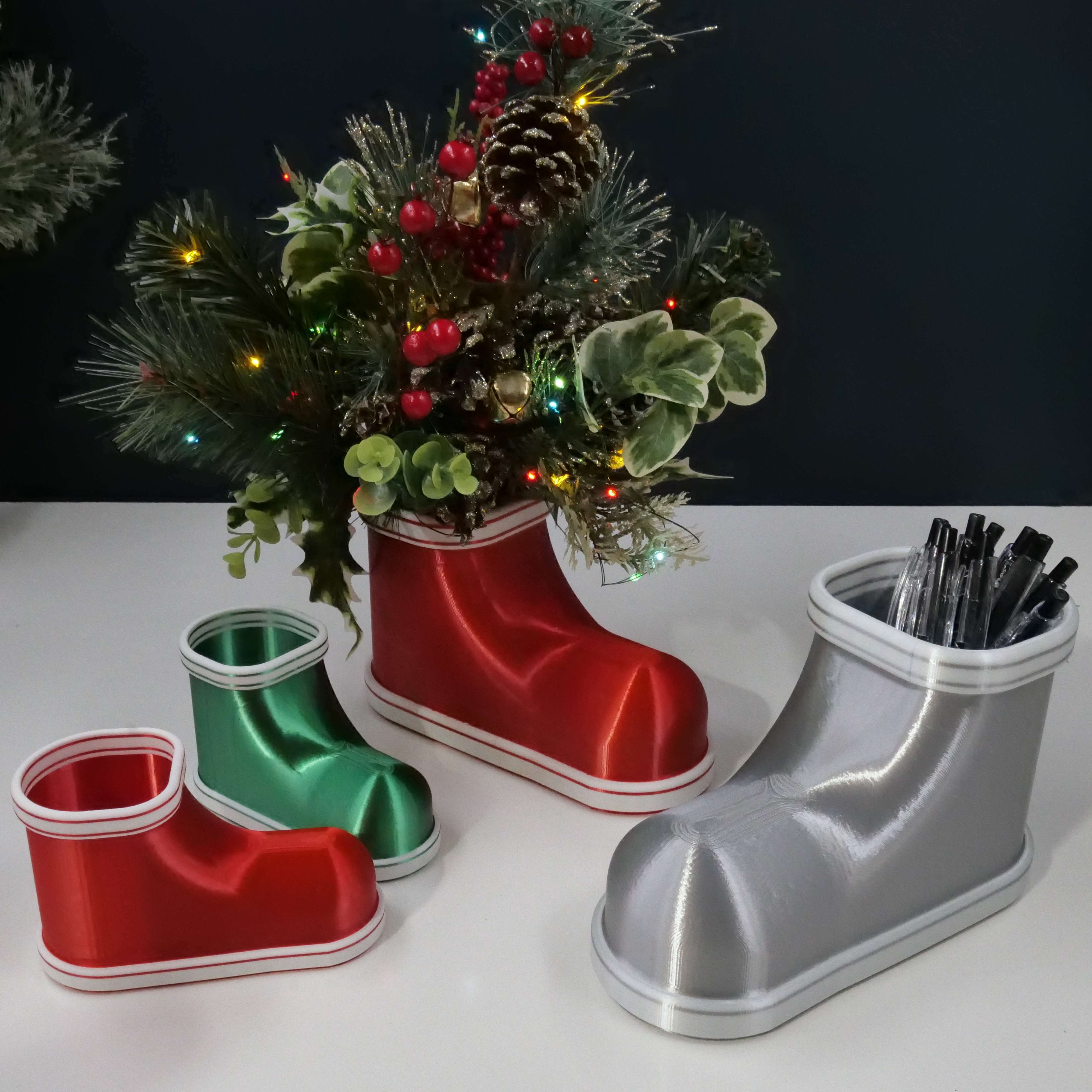 Free STL file Holiday Children Boot Planter / Container 🚸・3D printer ...