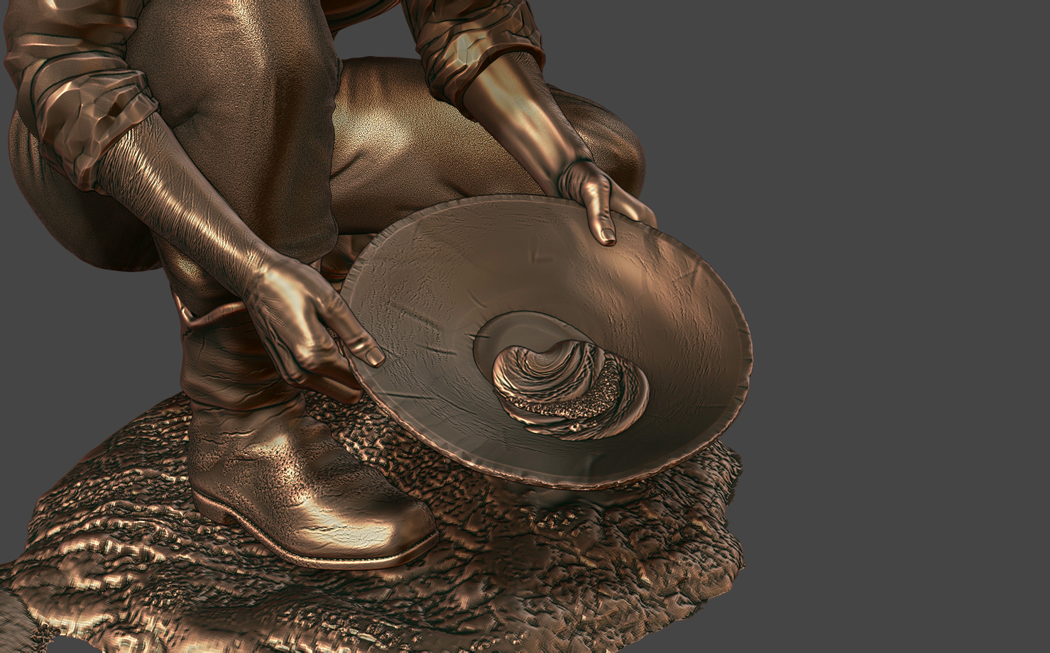 STL file Gold Panning Miner Trophy / Award 🏆・3D print model to download ...