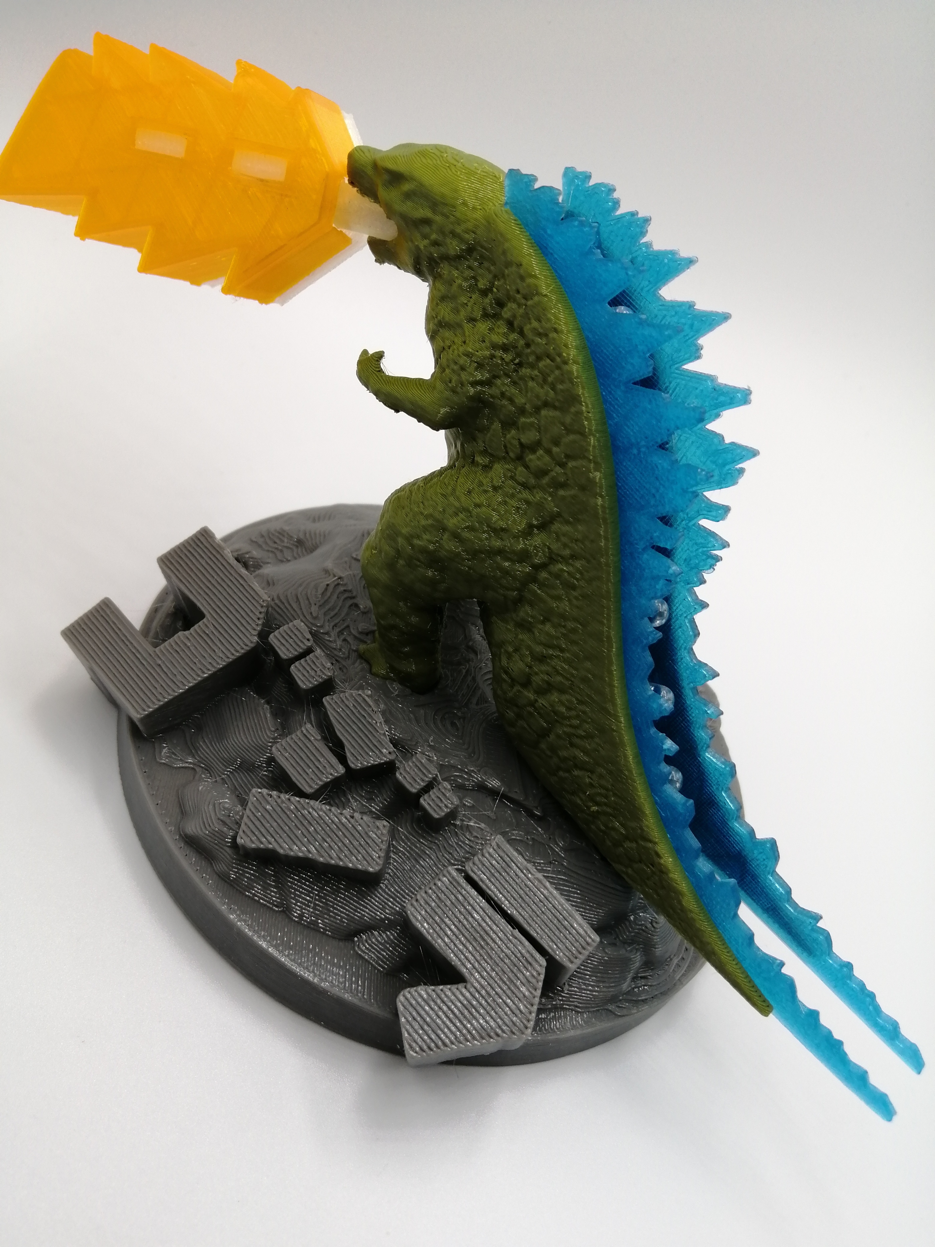STL-Datei Godzilla lamp battery holder kostenlos・3D-druckbare Vorlage ...