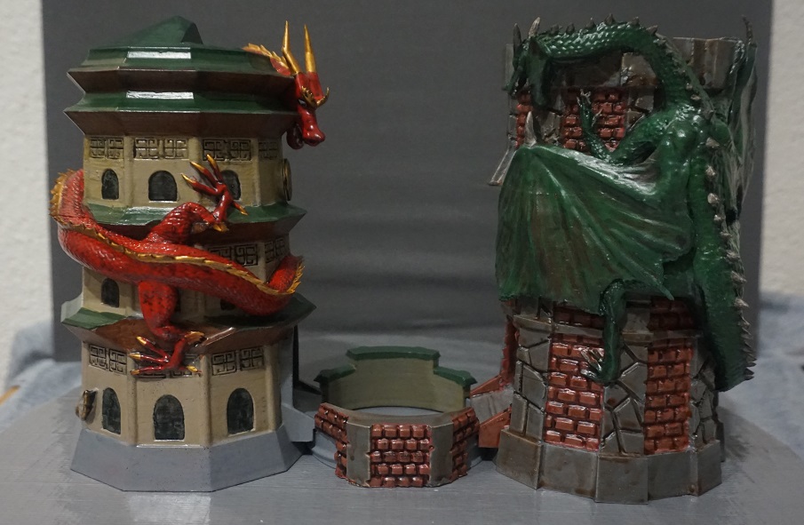 3D printable DRAGON DICE TOWER EASTERN WITH STORAGE COMPARTMENT • made ...