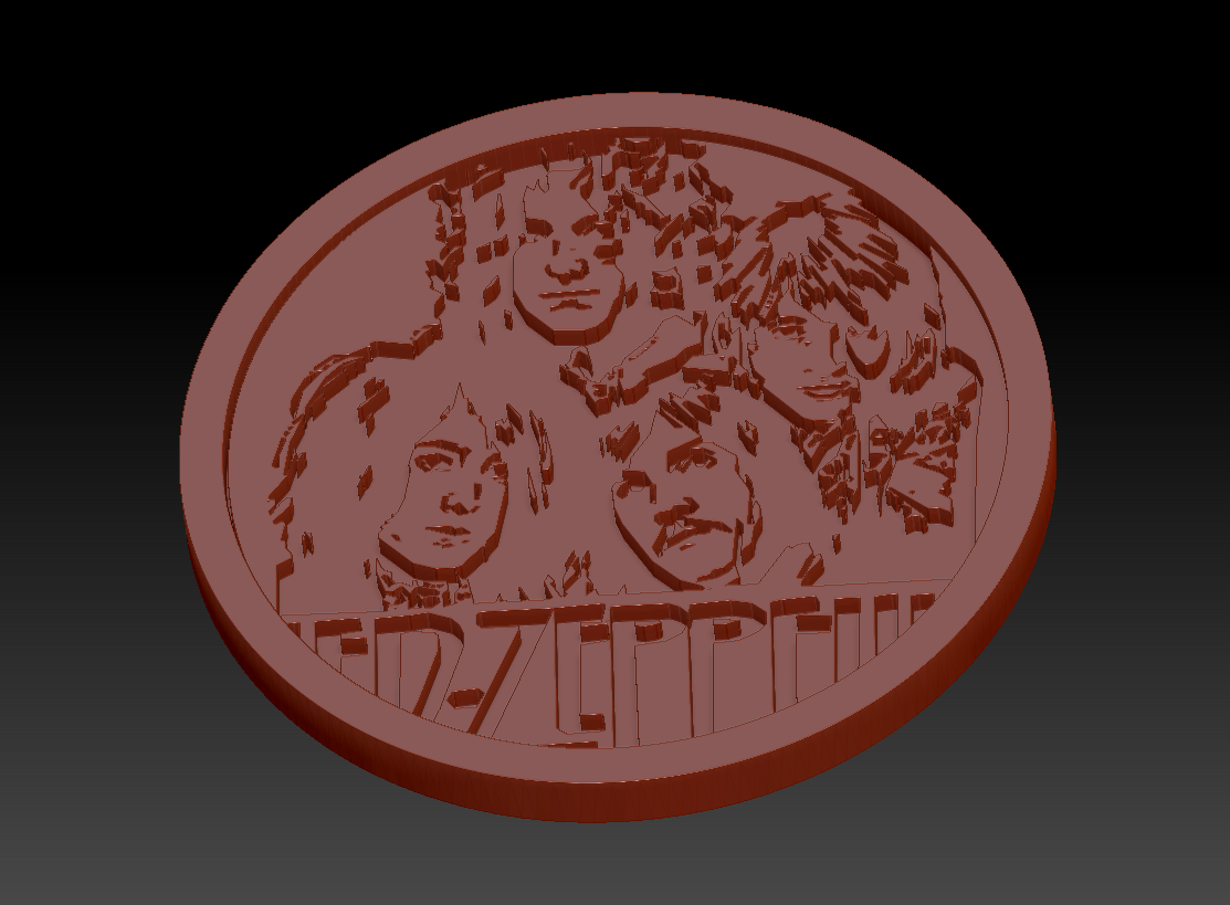 Fichier STL 6 Medaillons Led Zeppelin 🪨・Design à télécharger et à ...