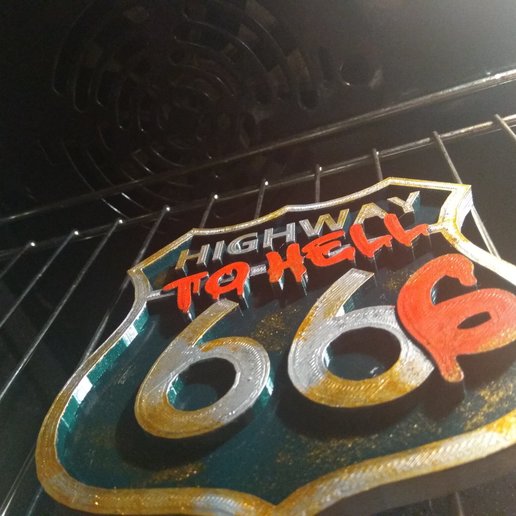 Download STL file Highway to hell 666 • 3D printing design ・ Cults
